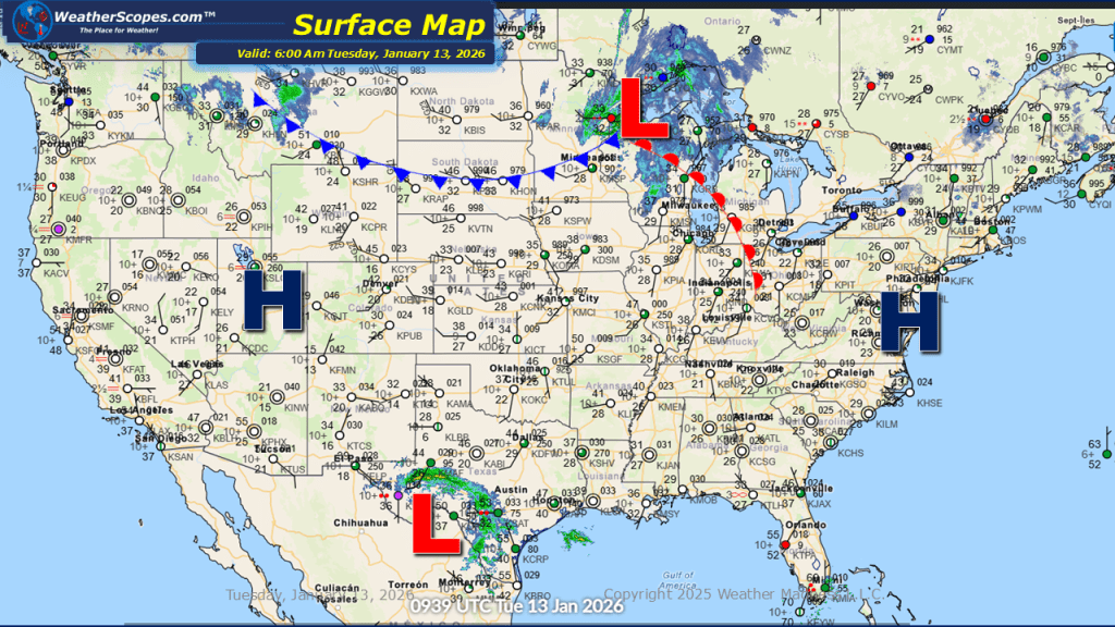 Daily Maps Tuesday January 13th, 2026 – Weather Made Fun and Exciting!