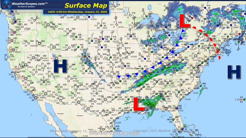 Daily Maps Wednesday January 14th, 2026 – Weather Made Fun and Exciting!