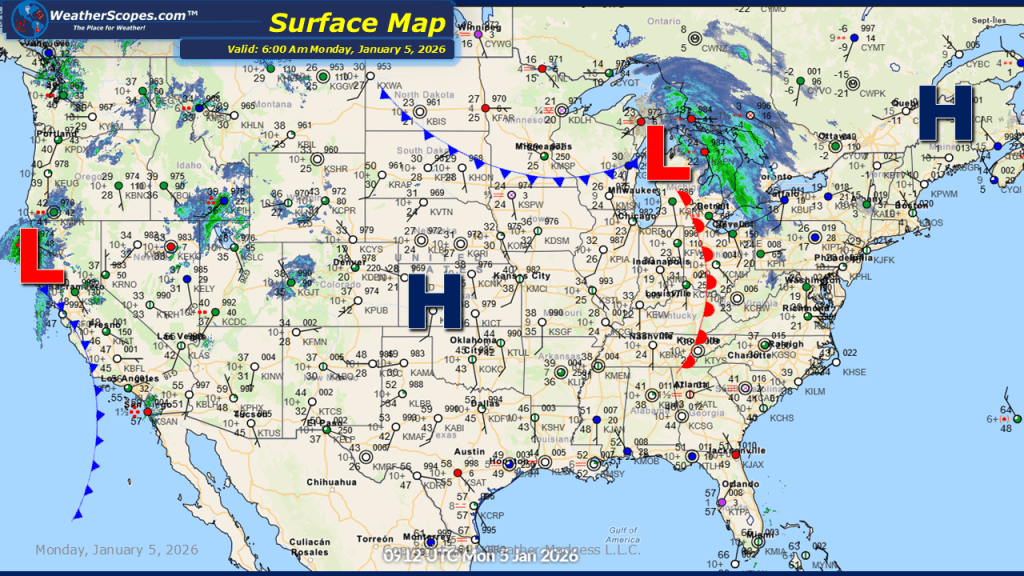 Daily Maps Monday January 5th, 2026 – Weather Made Fun and Exciting!