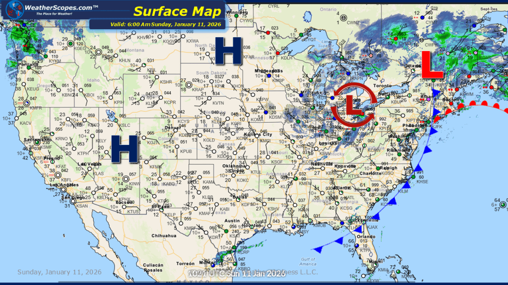 Daily Maps Sunday January 11th, 2026 – Weather Made Fun and Exciting!